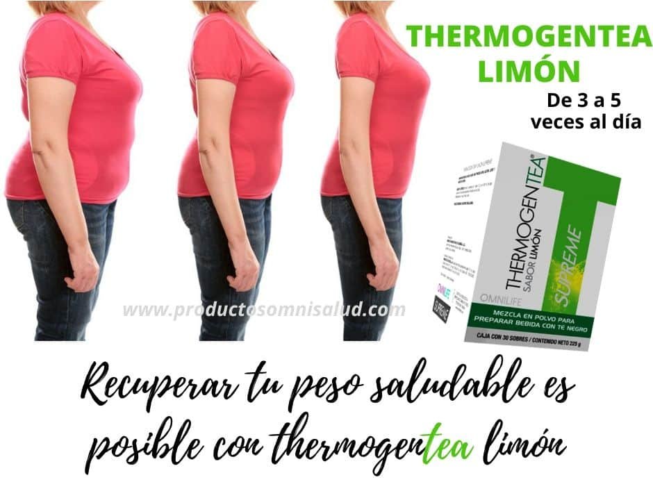 Thermogen tea Limón. Pierde peso y talla sin efecto de rebote.